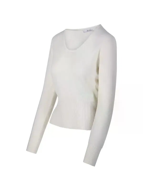 Max Mara Ribbed-knit Scoop-neck Sweater