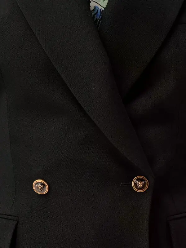 Versace Wool Grain De Poudre Blazer