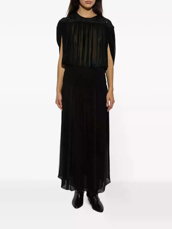 Isabel Marant Étoile Nesrine Smocked Silk Maxi Dress