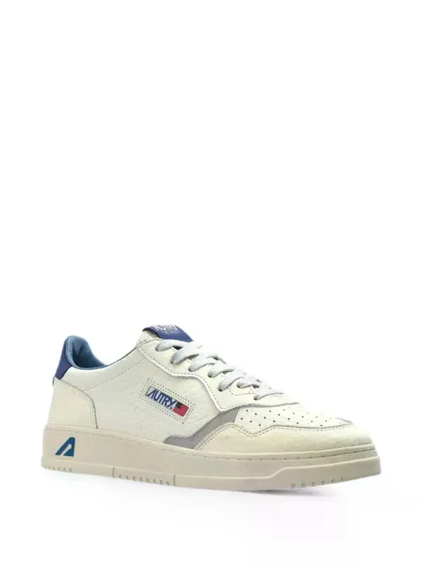 AUTRY Medalist Low Sneakers In Blue Depths And Vapor Leather - Neutrals
