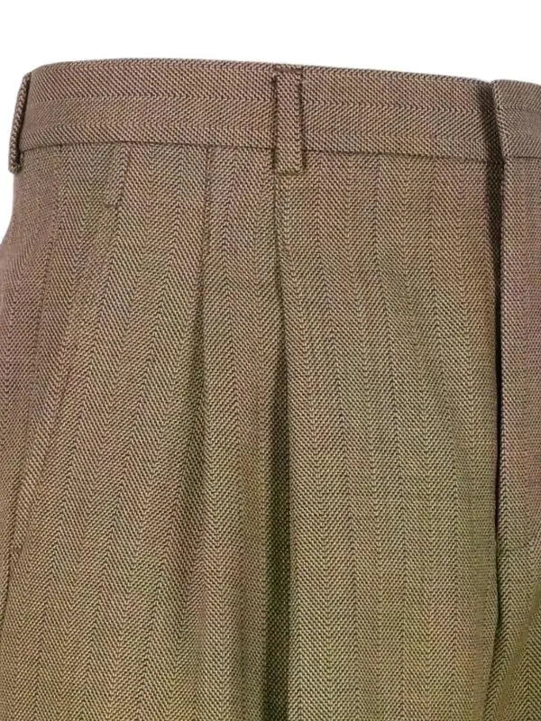 Emporio Armani Virgin Wool Herringbone Trousers