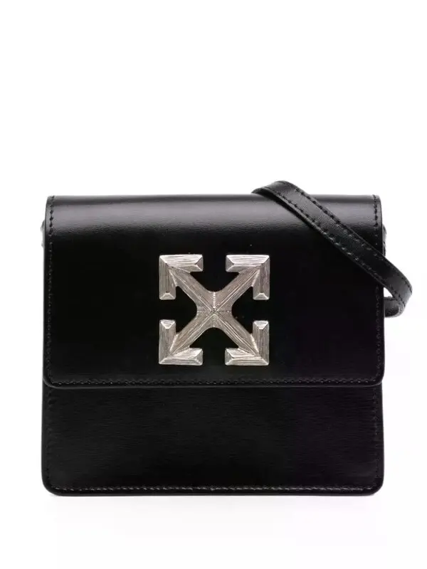 Off-White 2019 Calfskin Jitney 0.7 Bag Crossbody Bag - Black