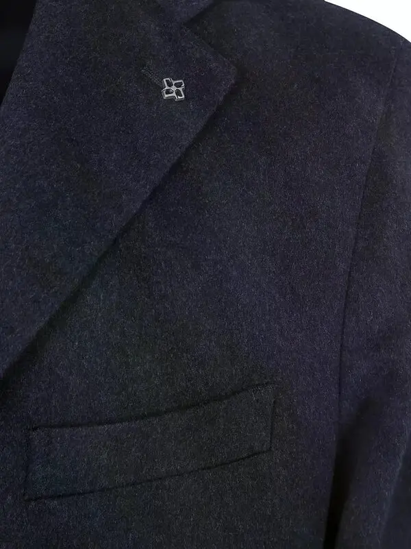 Tagliatore Wool Double-breasted Peacoat - Grey