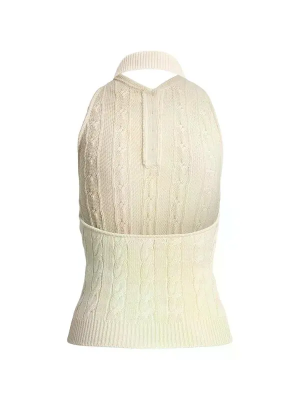 Polo Ralph Lauren Cable-knit Halter Polo Jumper - Neutrals