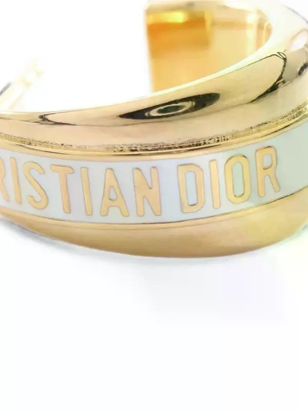 Dior 2010s Code Hoop Earrings