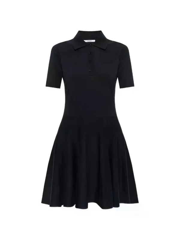 Givenchy Mini Polo Dress In Cotton And Silk - Black