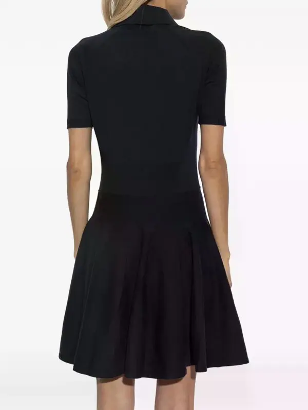 Givenchy Mini Polo Dress In Cotton And Silk - Black