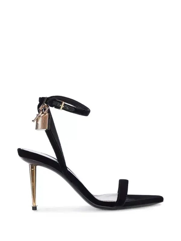 TOM FORD Padlock-detail Velvet Sandals