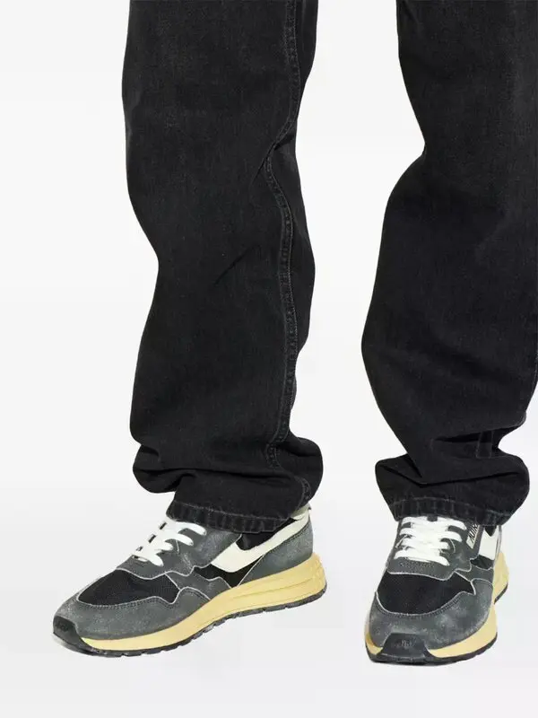 AUTRY Reelwind Low Sneakers In Nylon And Suede - Black