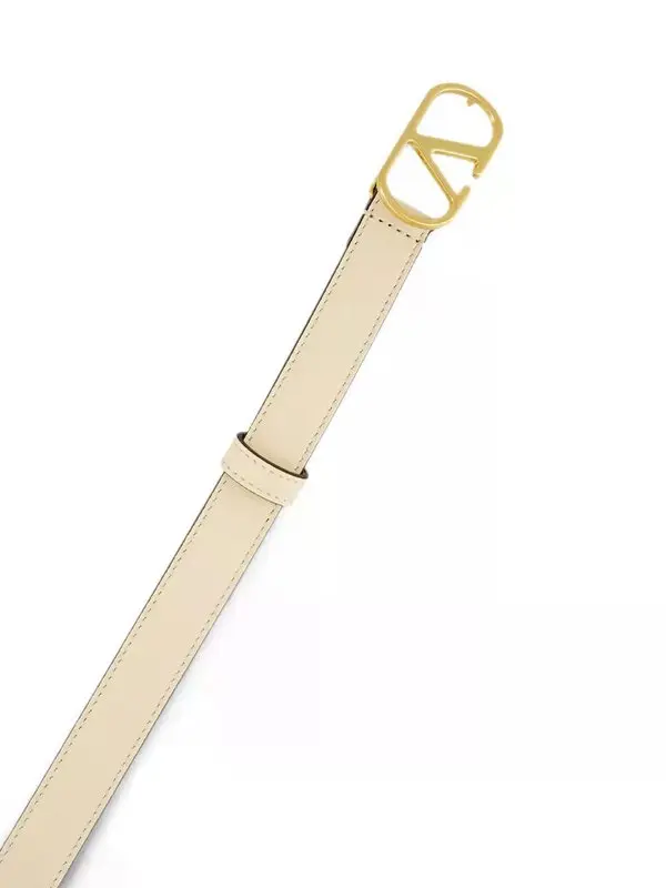 Valentino Garavani Vlogo Signature Leather Belt - Neutrals