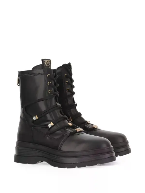 Pinko Lace-up Platform Ankle Boots