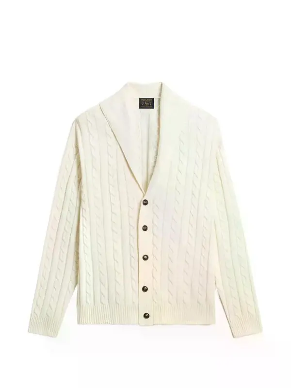 Woolrich Cable-knit Shawl-collar Cardigan