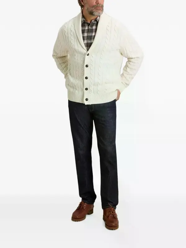 Woolrich Cable-knit Shawl-collar Cardigan