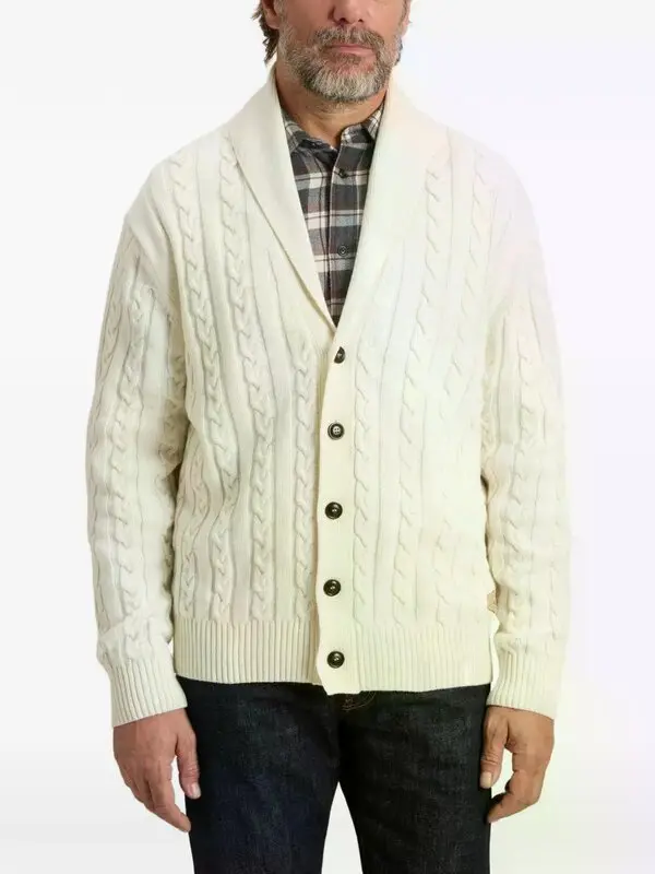 Woolrich Cable-knit Shawl-collar Cardigan