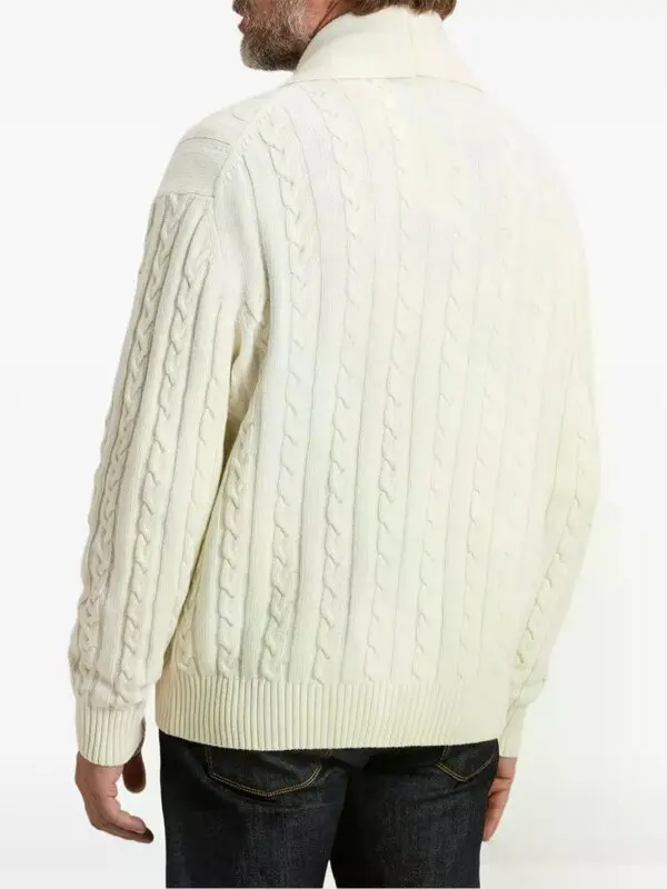 Woolrich Cable-knit Shawl-collar Cardigan