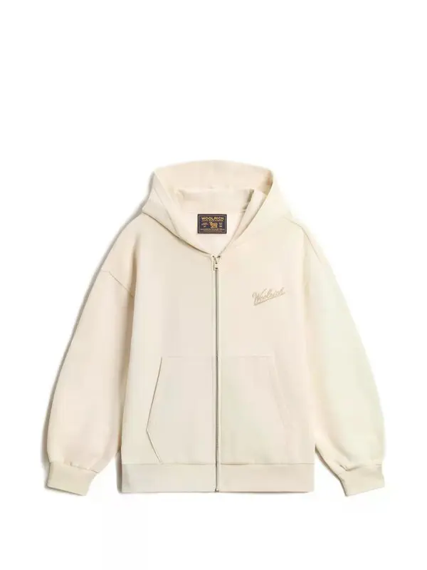 Woolrich Logo-embroidered Zip-up Hoodie