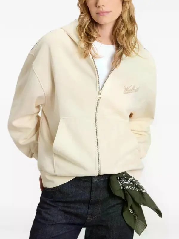 Woolrich Logo-embroidered Zip-up Hoodie
