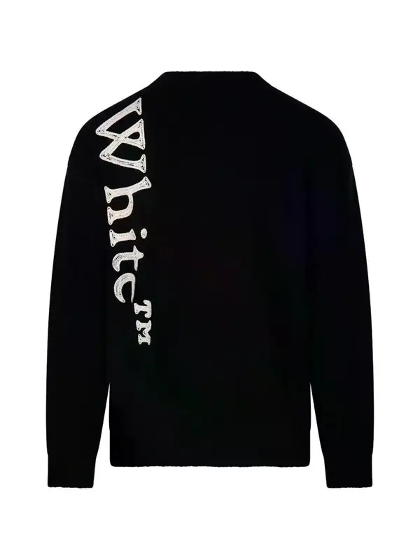 Off-White Logo-embroidered Knitted Sweater