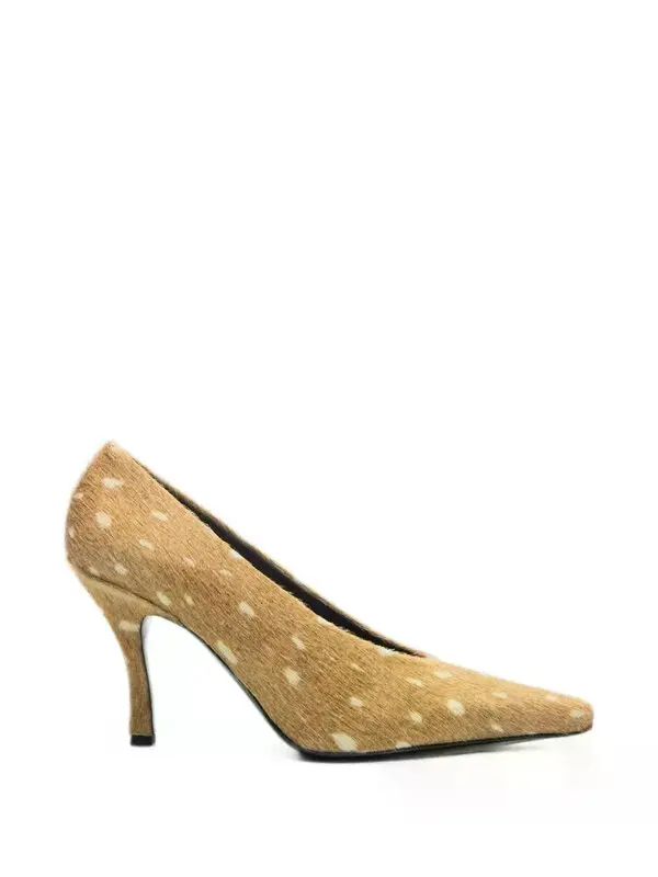 Loulou De Saison Masha Pony-effect Leather Pumps