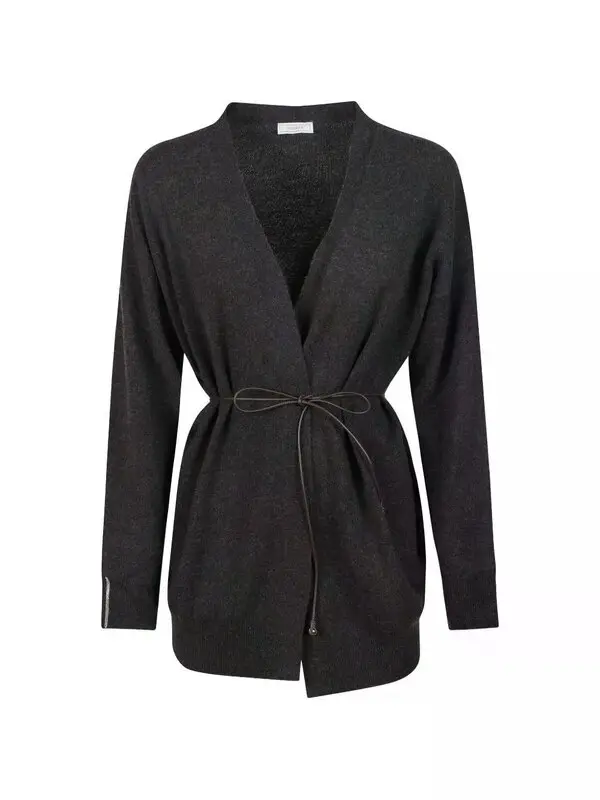 Peserico Belted V-neck Cardigan