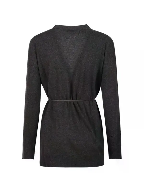 Peserico Belted V-neck Cardigan