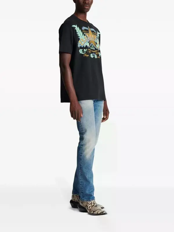 Balmain Western-print Cotton T-shirt