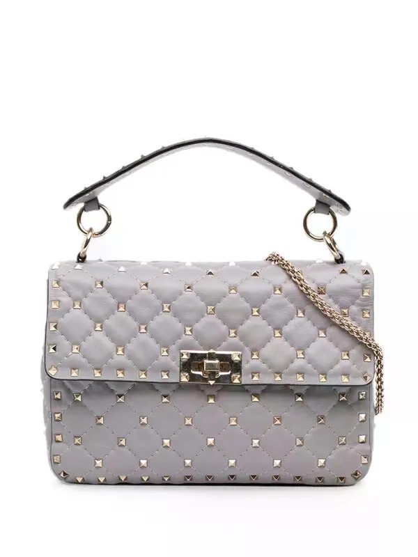 Valentino Garavani 2000-2017 Medium Nappa Rockstud Spike Satchel