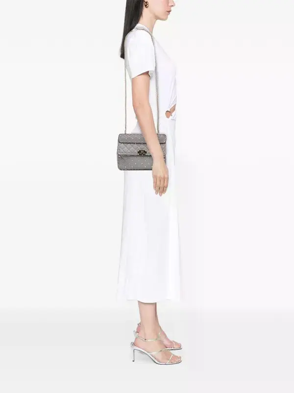 Valentino Garavani 2000-2017 Medium Nappa Rockstud Spike Satchel