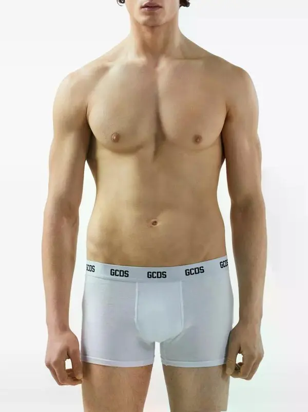 Gcds Logo-waistband Boxer Briefs - White