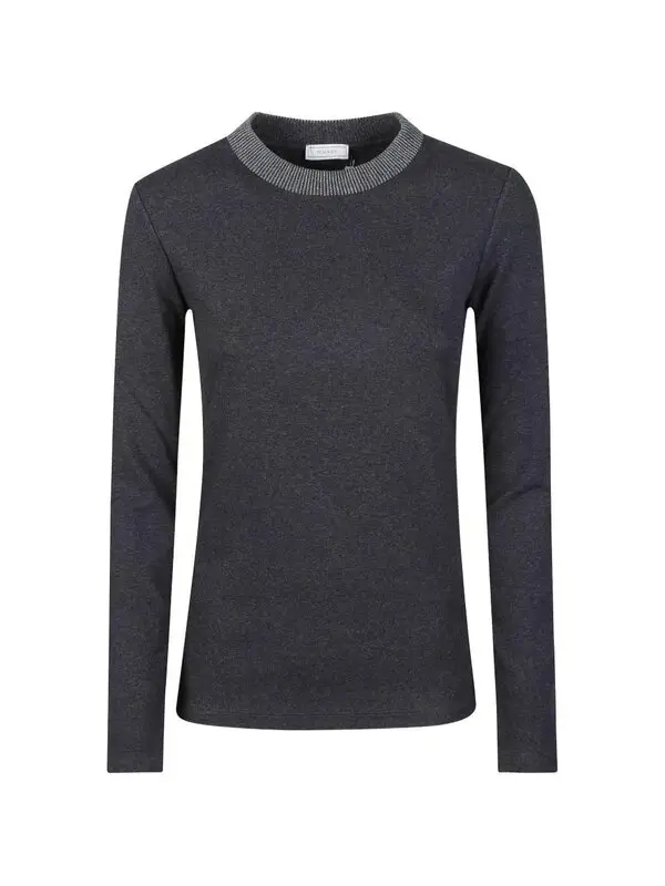 Peserico Crew-neck Long-sleeve T-shirt - Grey
