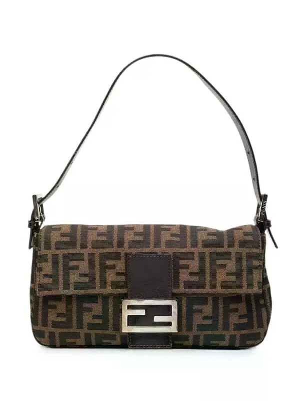 Fendi 20th Century Zucca Canvas Baguette Shoulder Bag