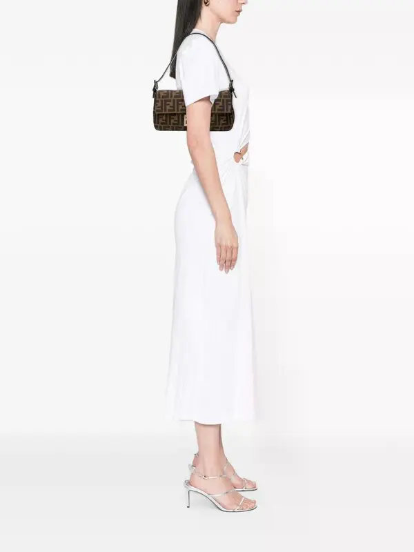 Fendi 20th Century Zucca Canvas Baguette Shoulder Bag