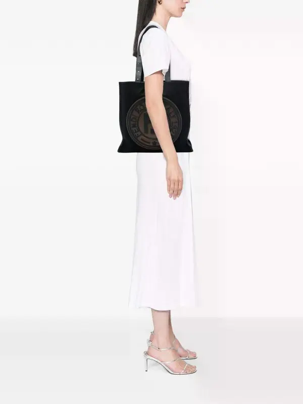 Fendi 2010-2026 Canvas Logo Patch Tote Bag