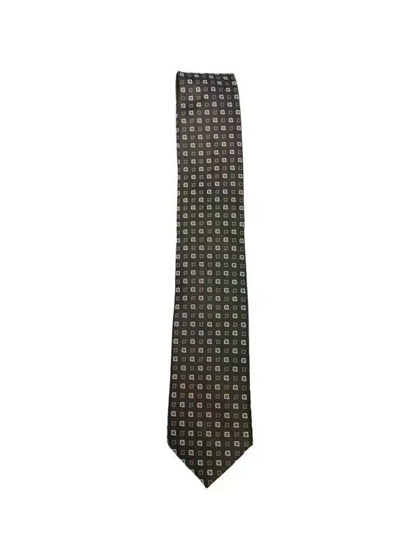 BOSS Geometric Pattern Neck Tie - Brown