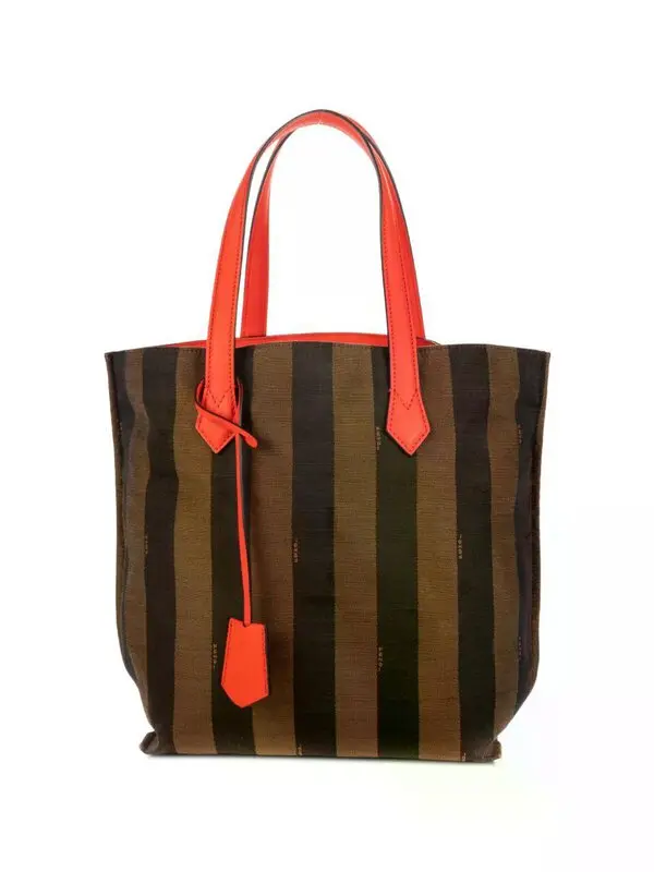 Fendi Pequin Striped Tote Bag