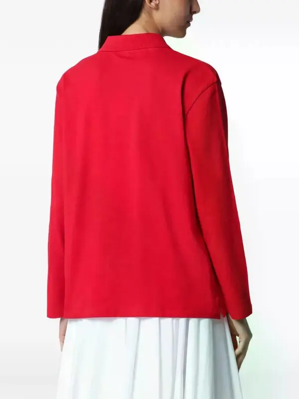 FLORE FLORE Diana Long-sleeve Polo Shirt - Red