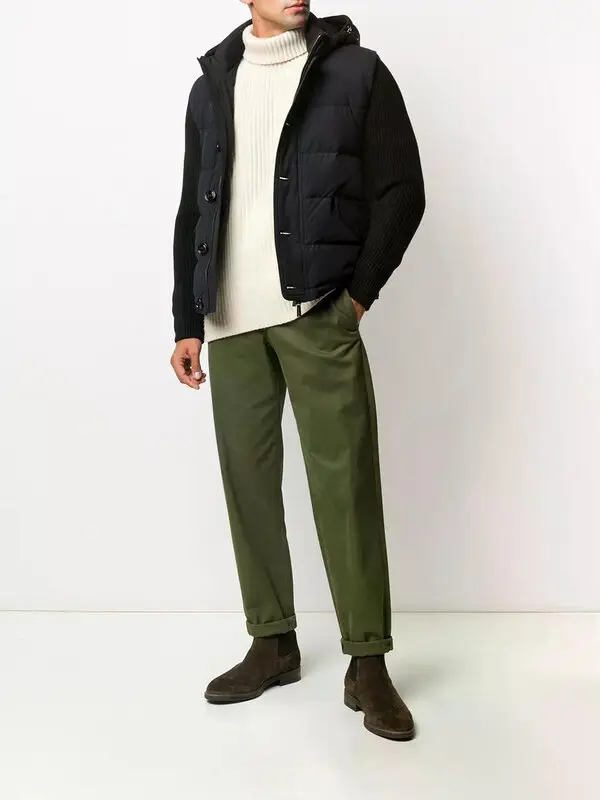 MOORER Padded Contrast Jacket
