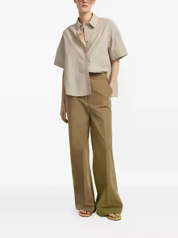 YVES SALOMON Wide-leg Cotton Trousers