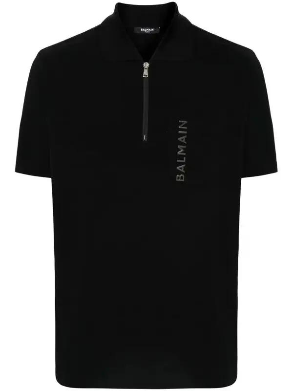 Balmain Logo-lettering Polo Shirt