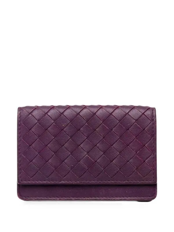 Bottega Veneta 2012-2026 Nappa Intrecciato Case Card Holder - Purple