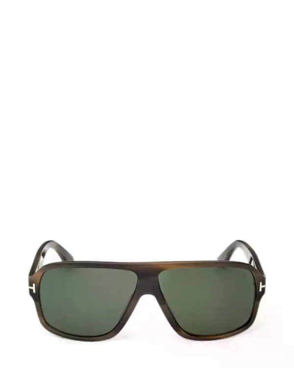 TOM FORD William Tortoiseshell-effect Rectangle-frame Sunglasses - Brown