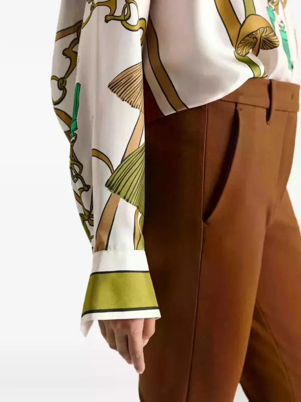 Dorothee Schumacher Ribbon-print Silk Shirt - White