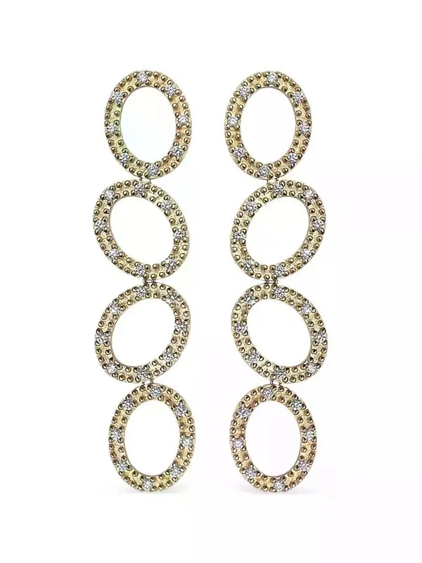 Coomi Diamond Paisley-engraved Earrings - Gold