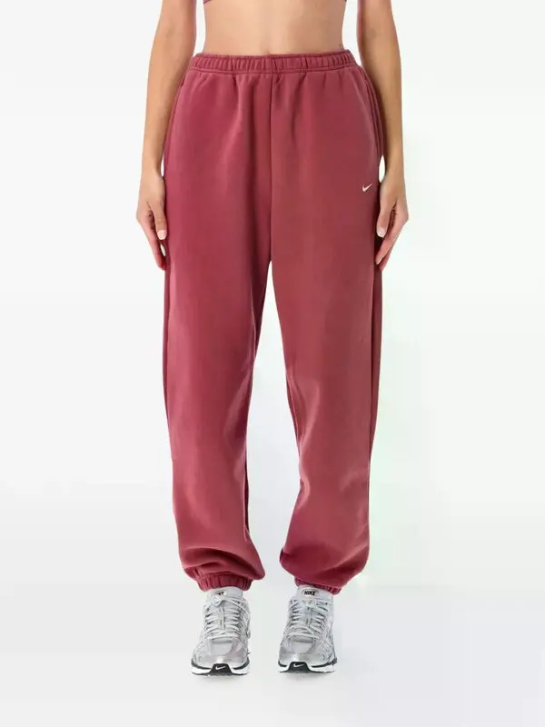 Nike Studio Fleece Medium Weight High-rise Oversized Cuffed Trousers - Pink