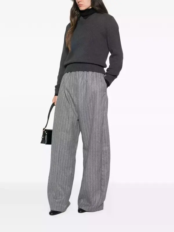 THELATEST Pinstripe Wide-leg Trousers