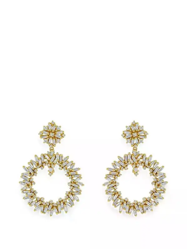 SUZANNE KALAN Diamond Drop Earrings - Gold