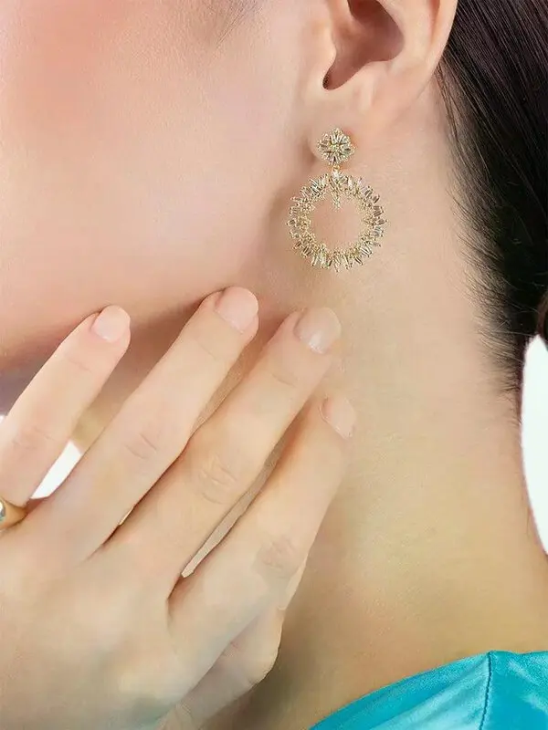 SUZANNE KALAN Diamond Drop Earrings - Gold
