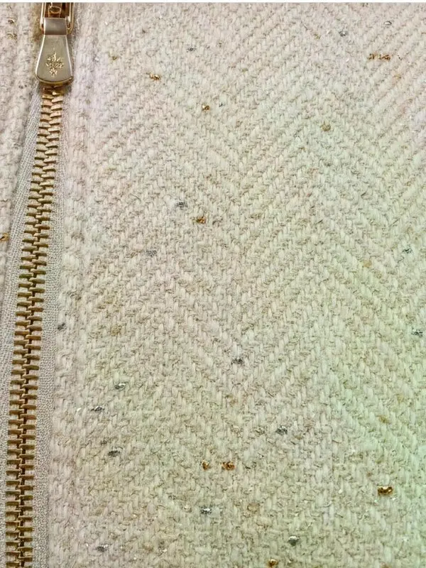 Eleventy Herringbone-weave Zip-up Coat