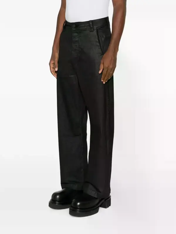 THOM KROM Coated Straight-leg Trousers
