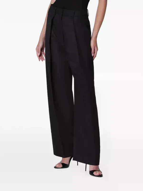 Victoria Beckham Cecilia Wool Trousers - Black
